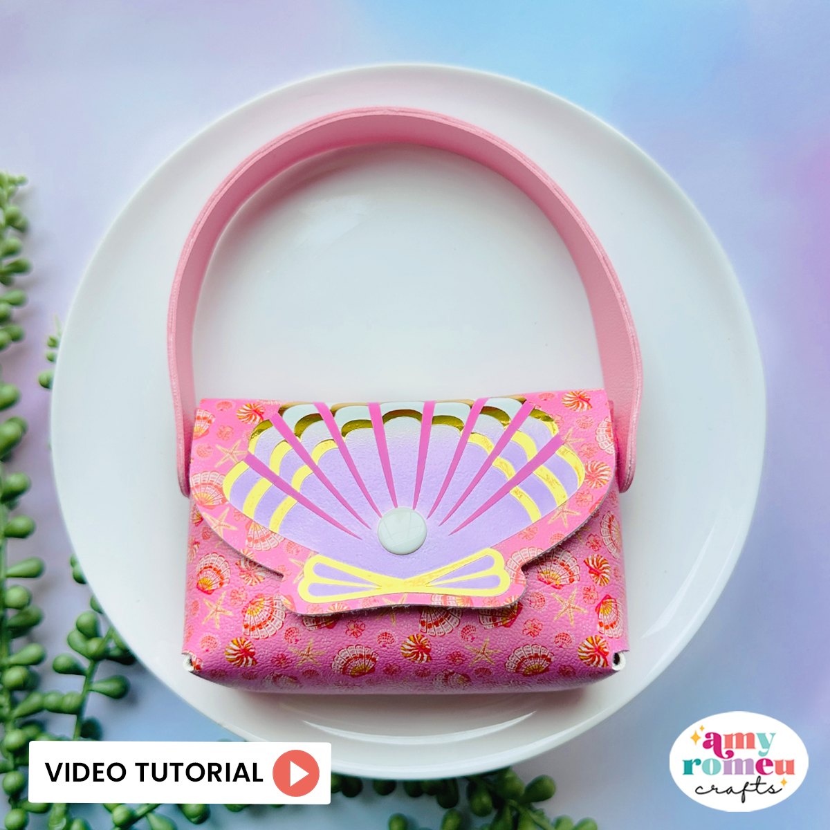 Faux Leather Seashell Mini Purse SVG – Amy Romeu