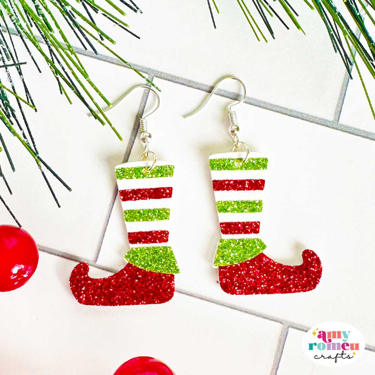 Elf Boot Faux Leather Earrings SVG – Amy Romeu