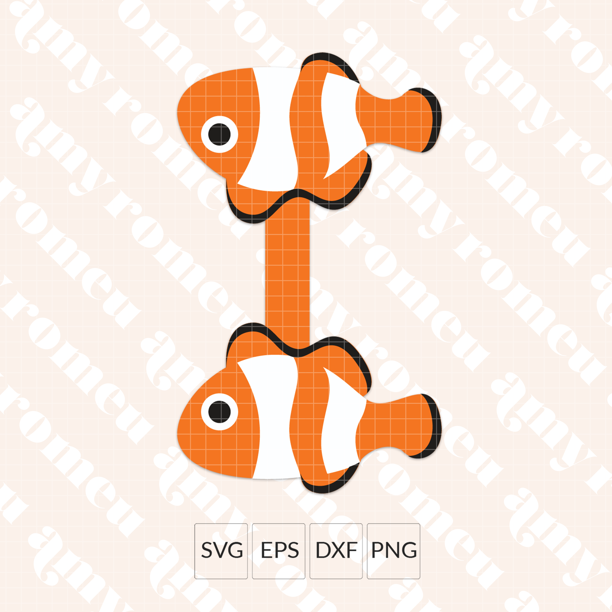 Clownfish Keychain SVG – Amy Romeu