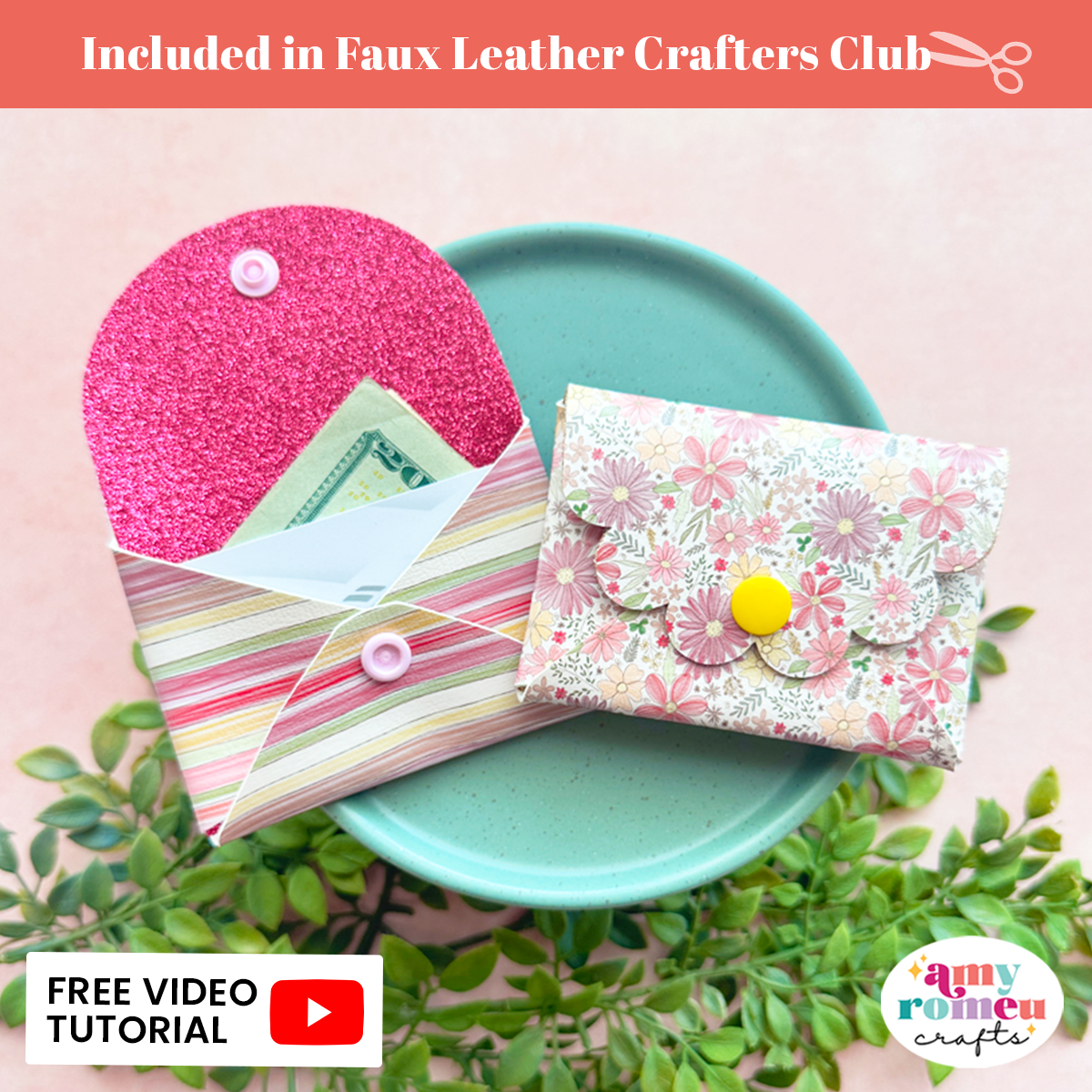 Faux Leather Card Wallet SVGs set of 2 – Amy Romeu