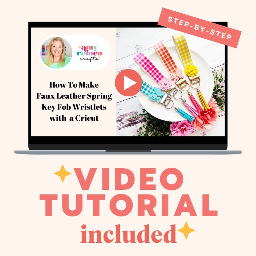 Spring Faux Leather Key Fob Wristlets SVG – Amy Romeu